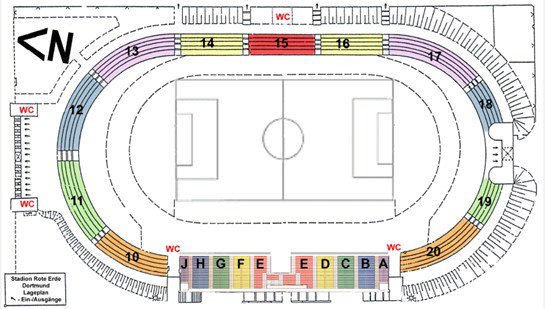 Stadion Rote Erde | Einlass