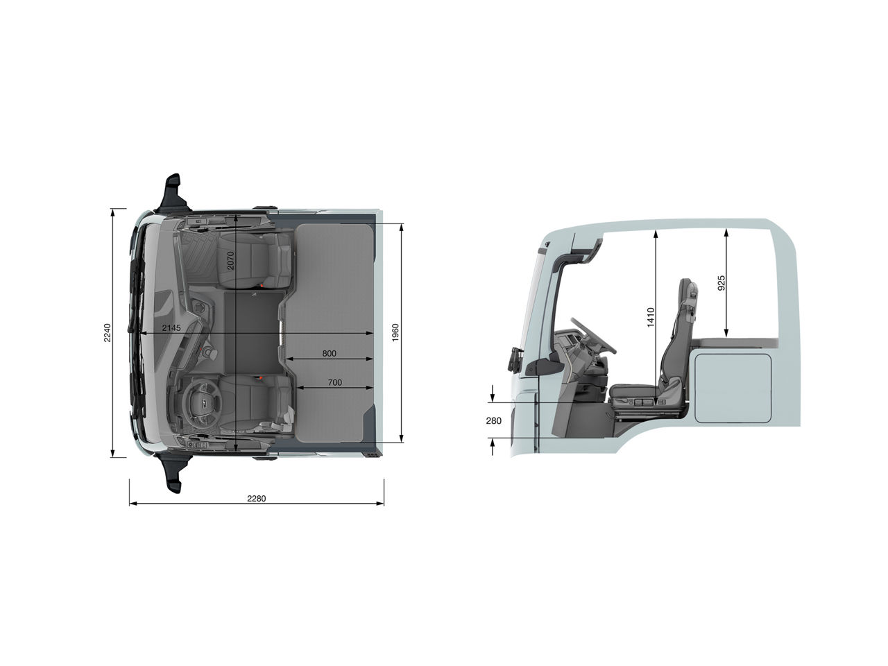 MAN TN cab (diesel & electric)