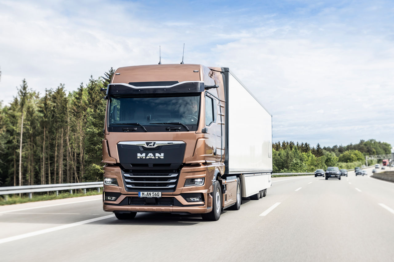 Chaufføren i centrum i MAN TGX