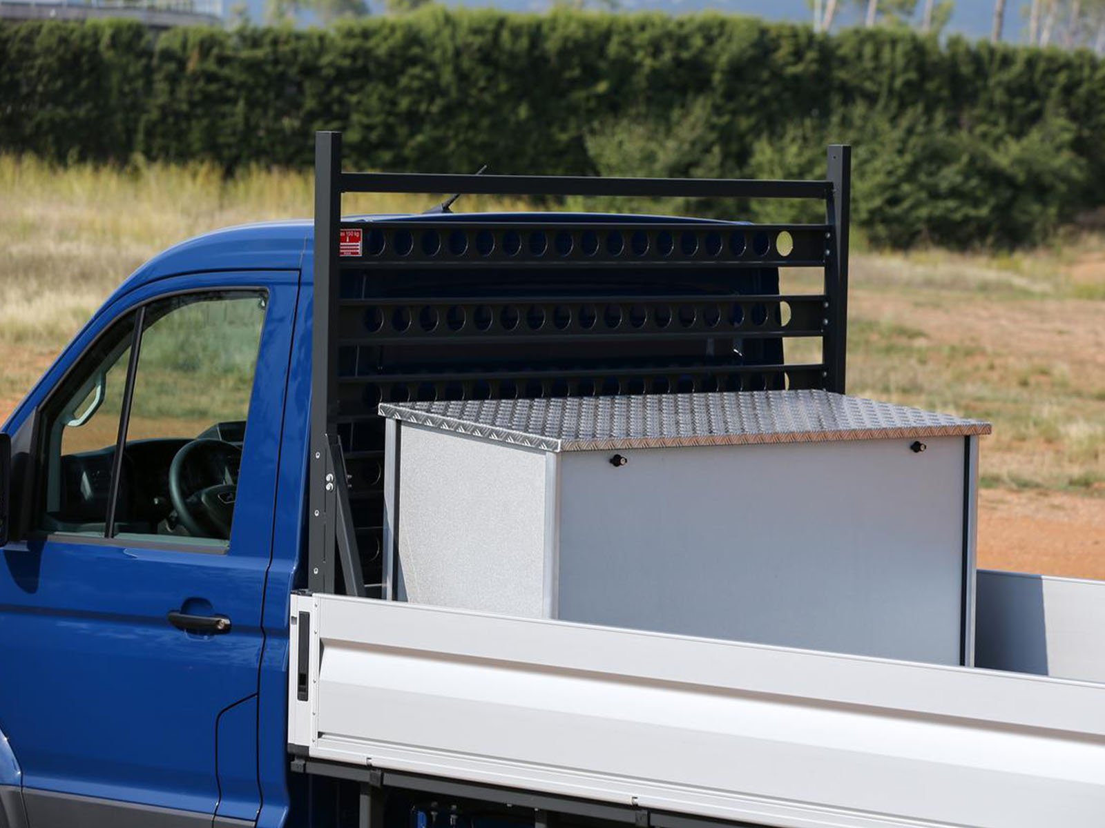 Storage box on load platform