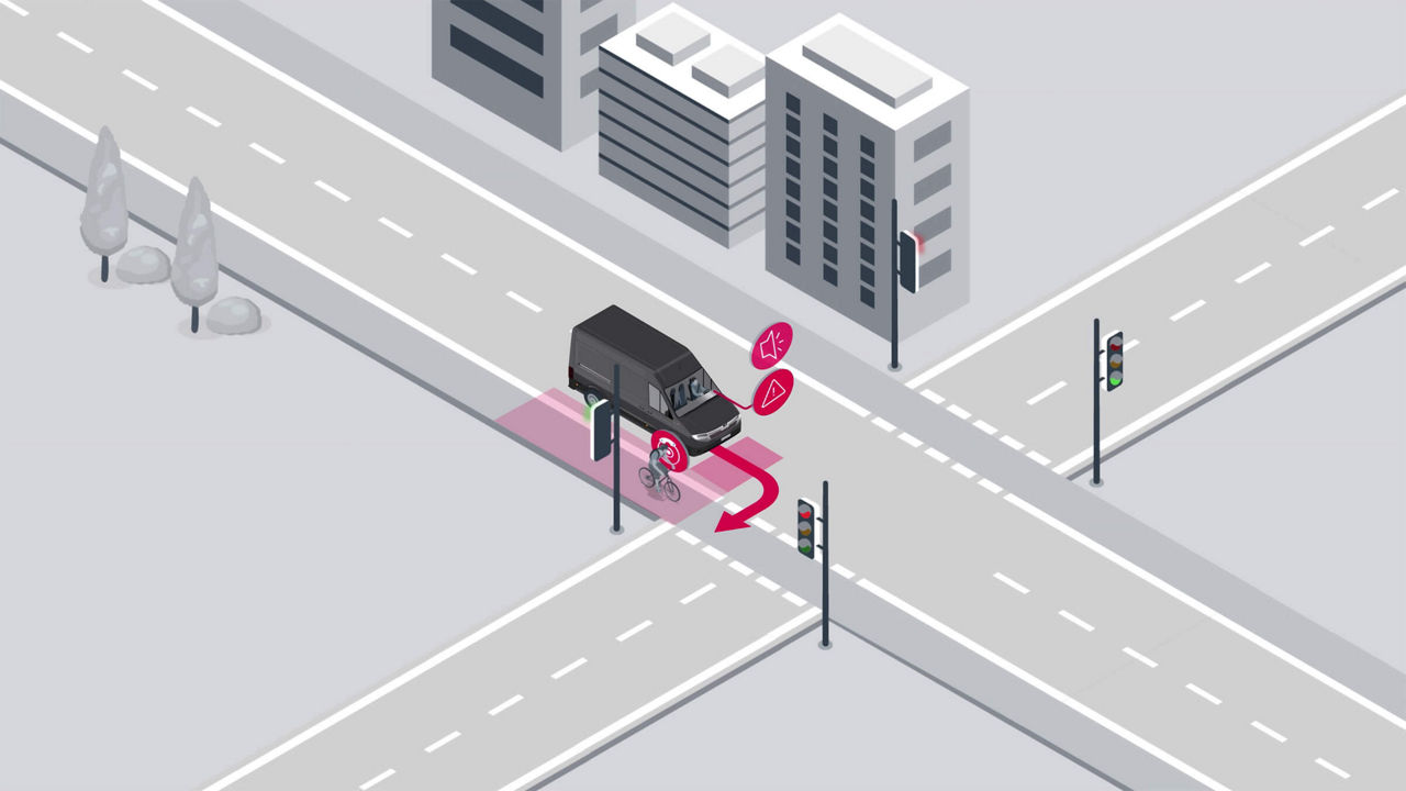 Blind spot and drive-off warning | MAN