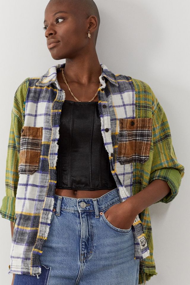UO Kaden Raw Edge Check Shirt | Urban Outfitters UK