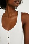 Out From Under Slinky Ribbed Button-Through Tank Top | Urban Outfitters UK