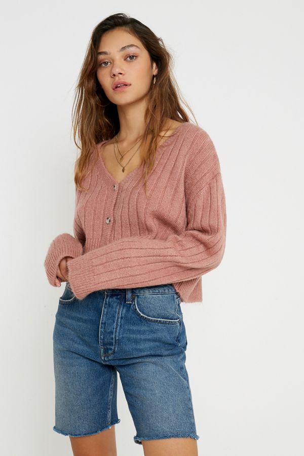 Uo Cindy Crop Cardigan Urban Outfitters Uk