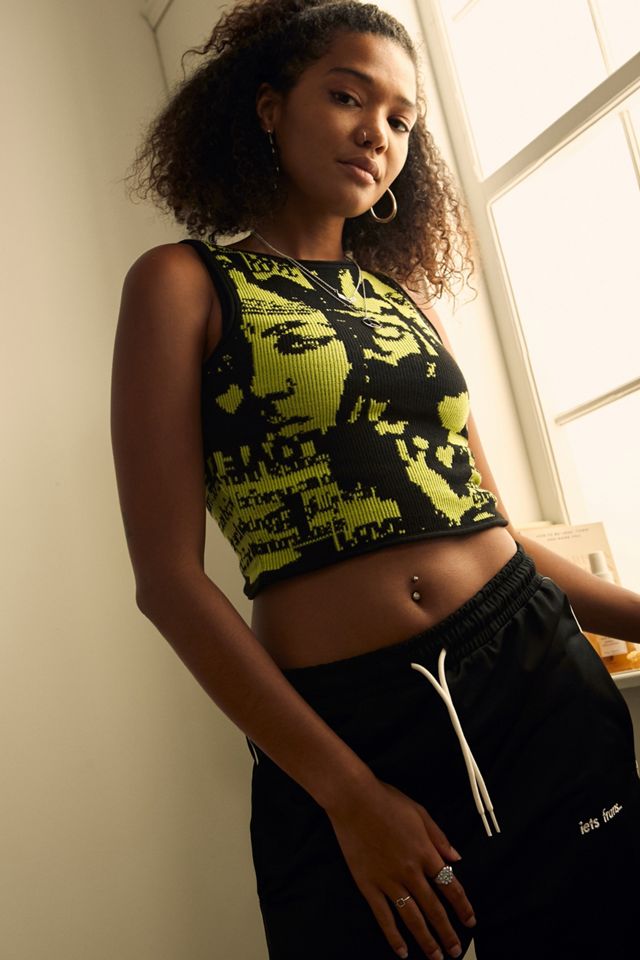 UO Black Posterised Graphic Tank Top | Urban Outfitters UK