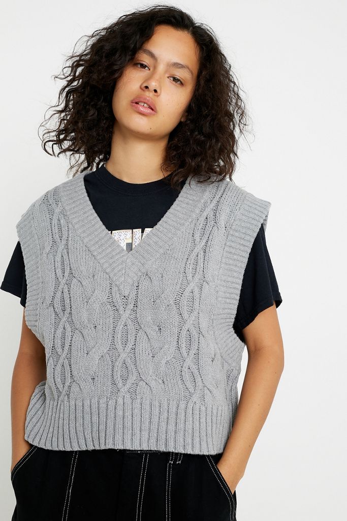 UO Ollie Oversized Jumper Vest | Urban Outfitters UK