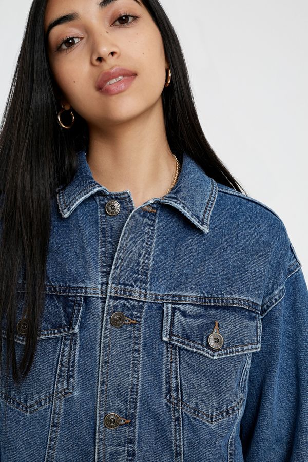 BDG Freddy Western Denim Light Blue Trucker Jacket | Urban Outfitters UK