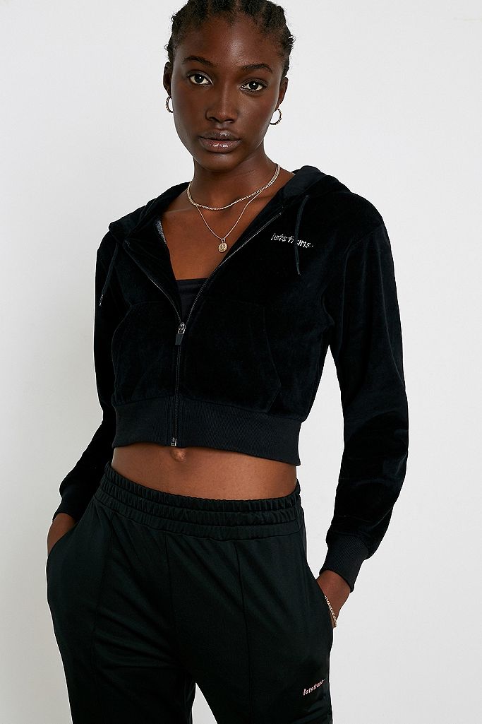 iets frans... Diamante Logo Velour Zip-Through Hoodie | Urban Outfitters UK iets frans... Diamante Logo Velour Zip-Through Hoodie | Urban Outfitters UK