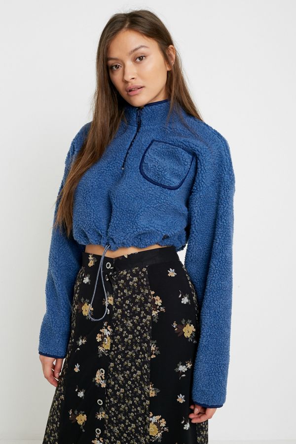 UO Teddy Crop Track Top | Urban Outfitters UK