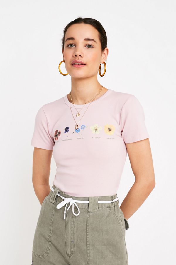 UO Flower Print Baby T-Shirt | Urban Outfitters UK
