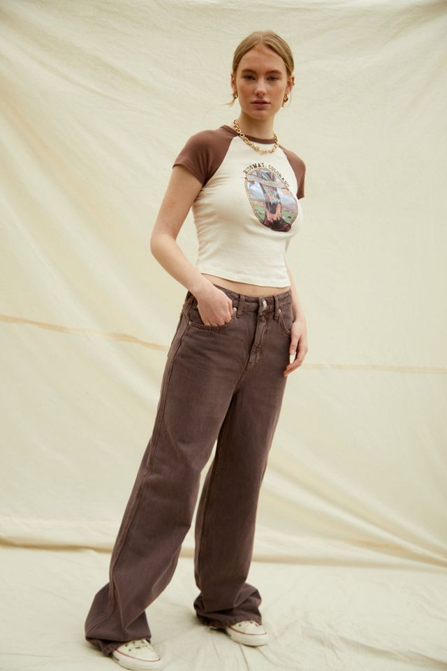 BDG - Jean puddle ample chocolat | Urban Outfitters FR