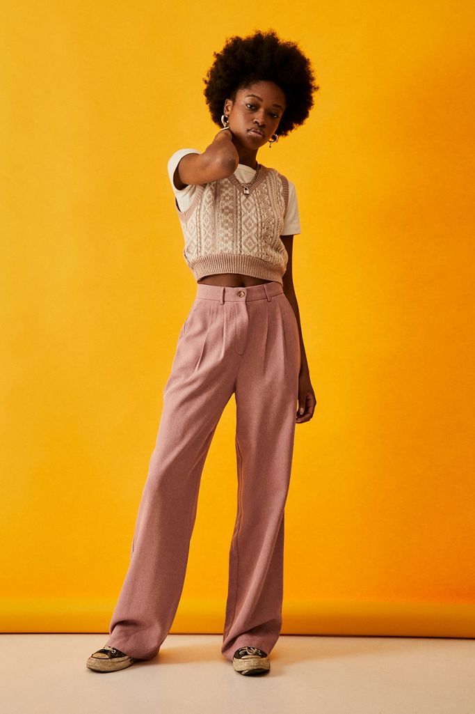UO - Pantalon Puddle en sergé Erica | Urban Outfitters FR