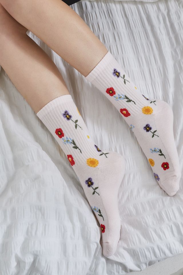 UO Wildflower Sport Socks | Urban Outfitters UK