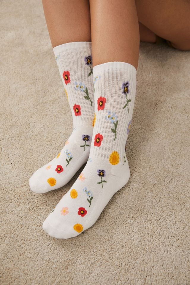 UO Wildflower Socks | Urban Outfitters UK