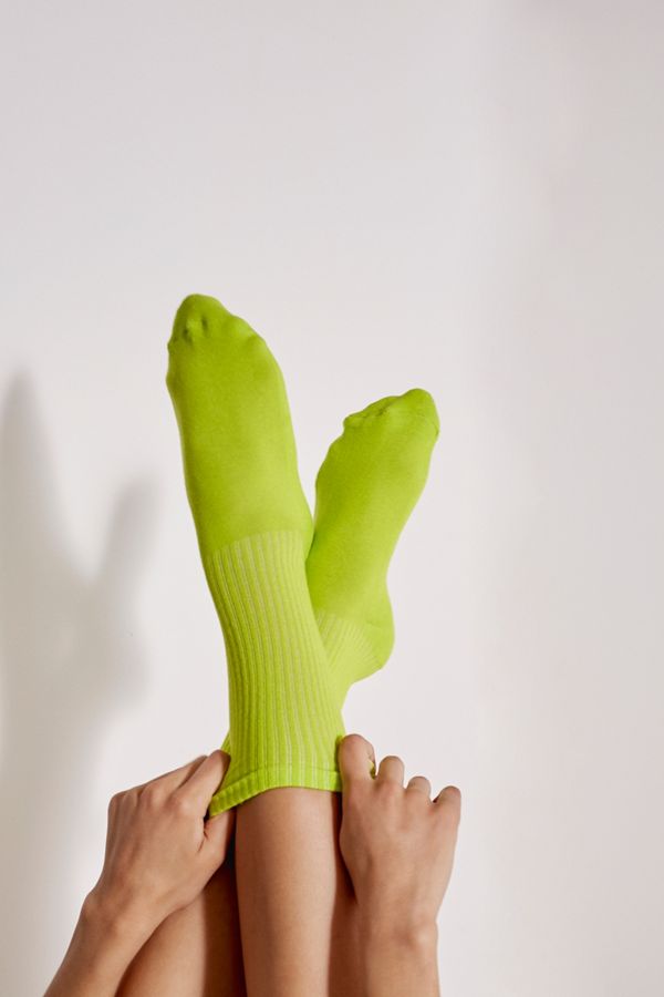 Fluorescent Ribbed Sport Socks | Urban Outfitters UK