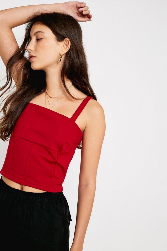 UO Ponte Straight Neck Cami | Urban Outfitters UK