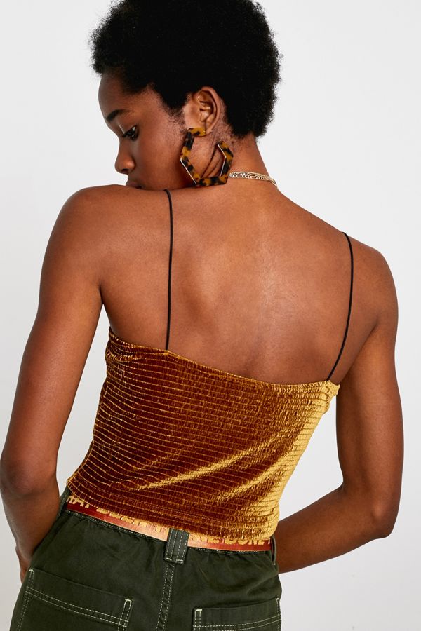UO Velvet Ruched Cami | Urban Outfitters UK