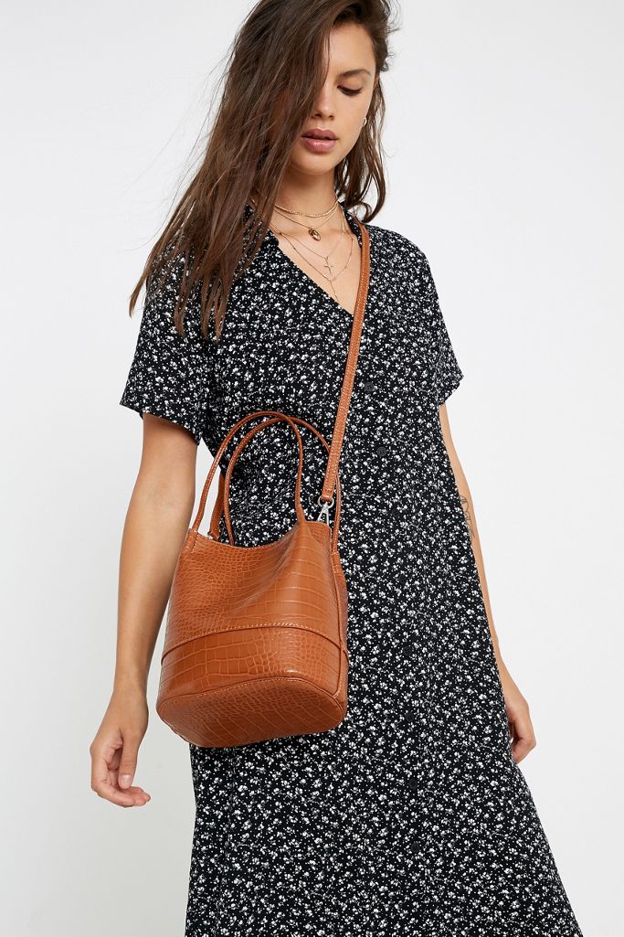 UO Faux Croc Bucket Bag | Urban Outfitters UK