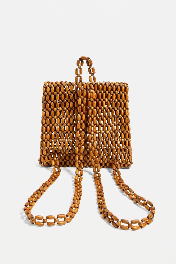 UO Wooden Bead Backpack | Urban Outfitters UK