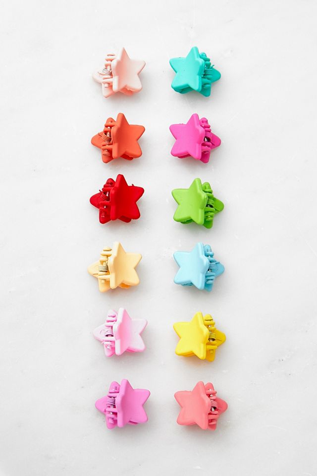Multicoloured Mini Star Hair Clip Set | Urban Outfitters UK