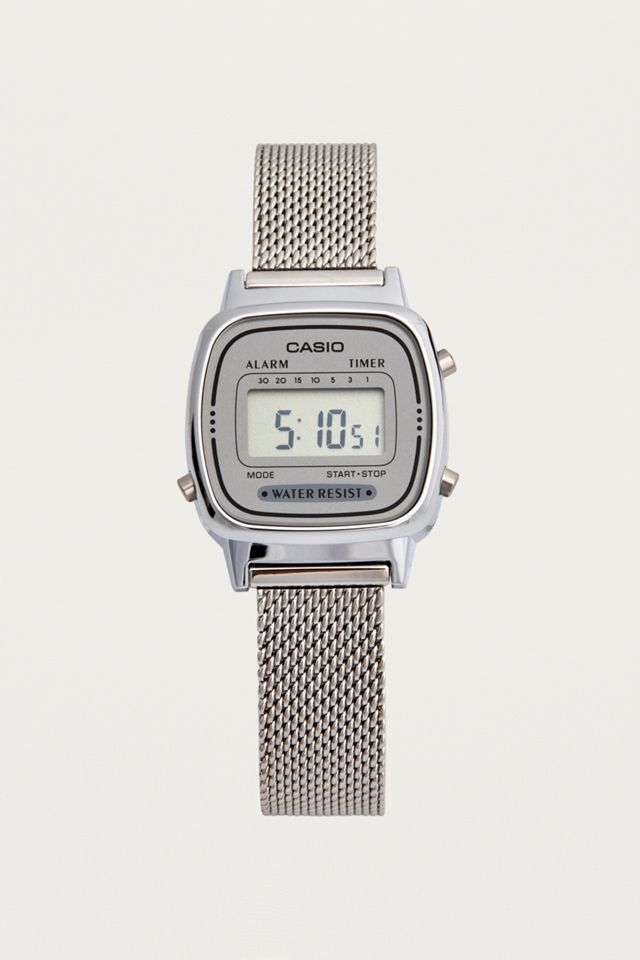 Casio Silver Mesh Band Watch | Urban Outfitters UK
