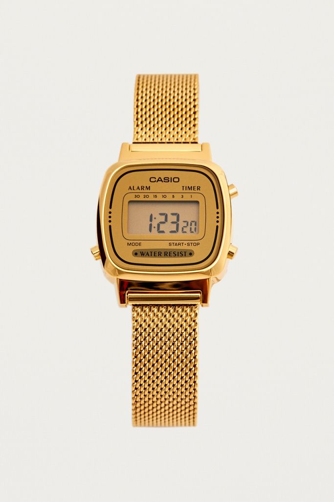 Casio Gold Mesh Band Watch | Urban Outfitters UK