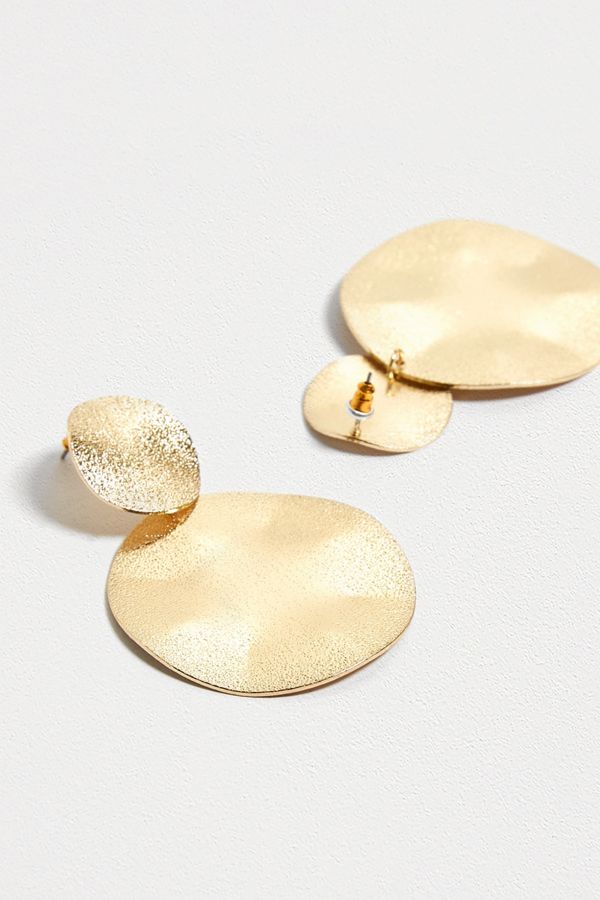 Gold Disc Drop Earrings | Urban Outfitters UK