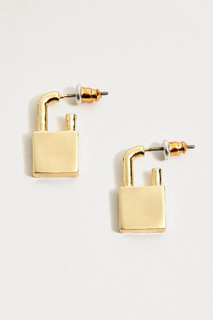 Padlock Hoop Earrings | Urban Outfitters UK