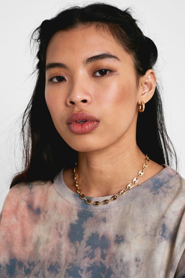 Gold Button Chain Necklace | Urban Outfitters UK