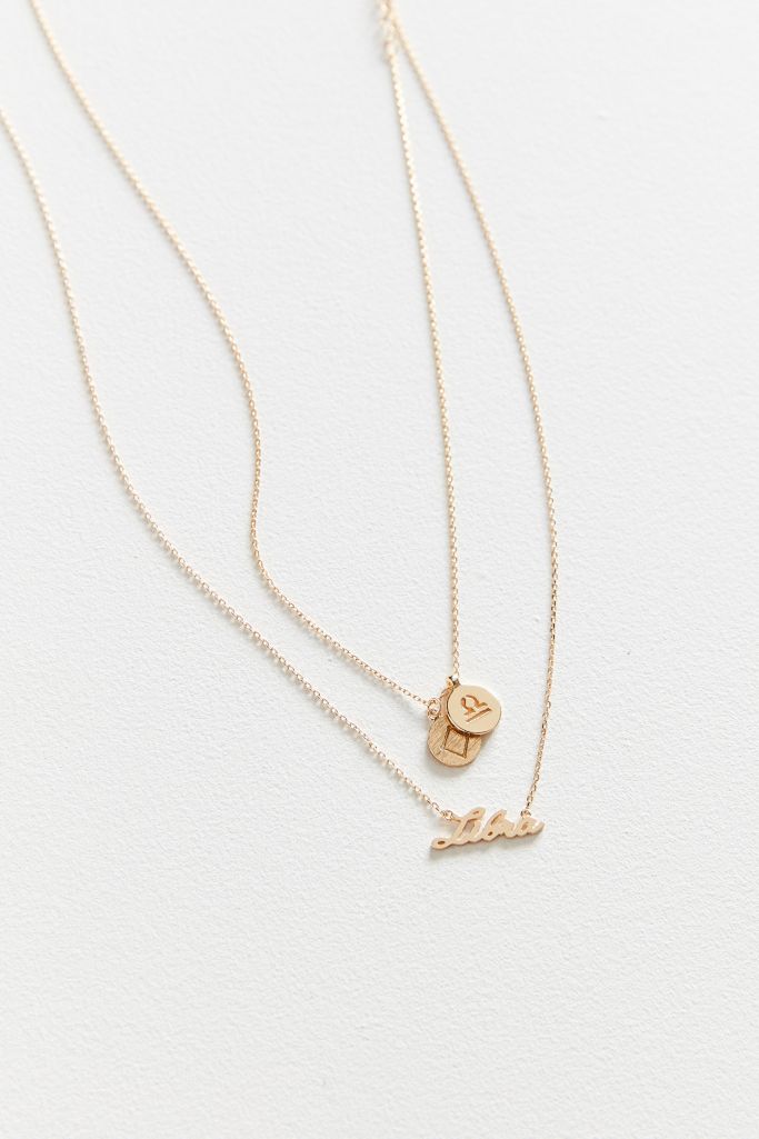 Zodiac Layering Charm Necklace Set | Urban Outfitters UK