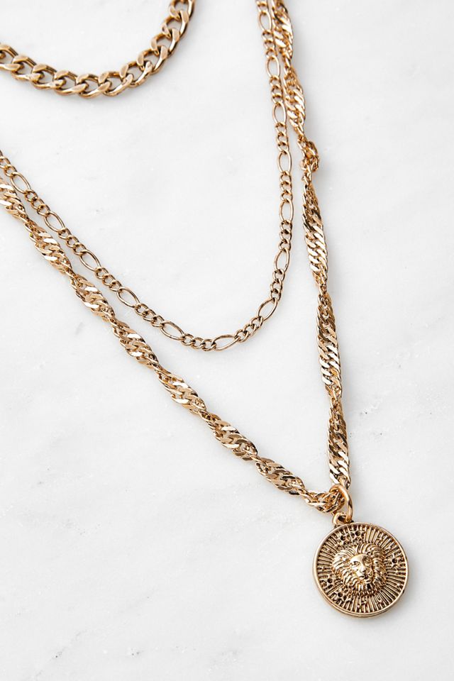 Layered Chain And Pendant Necklace Urban Outfitters Uk