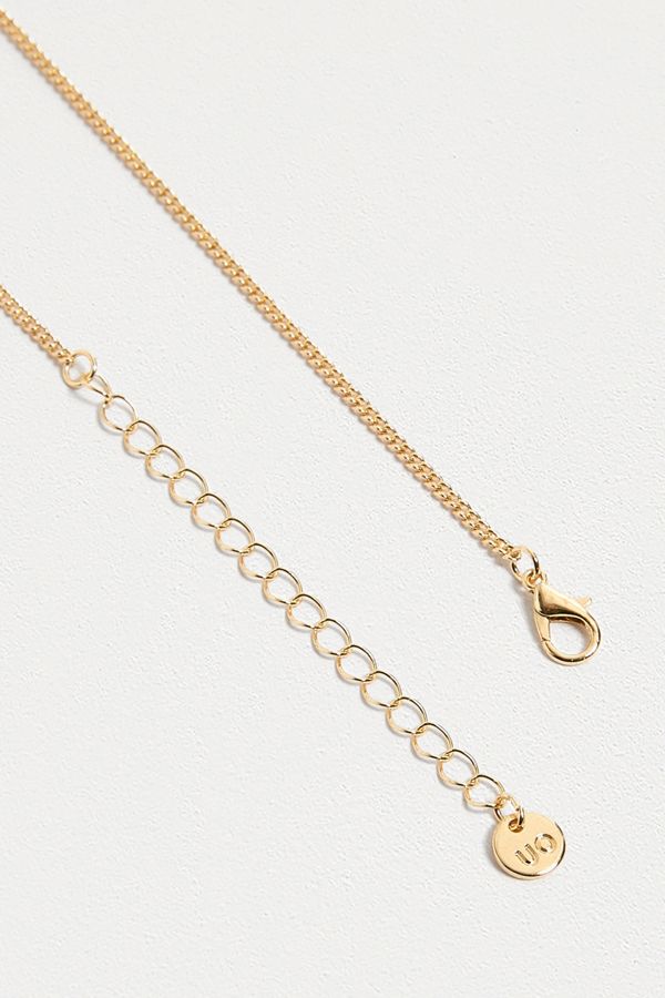 Small 'E' Gold Initial Necklace | Urban Outfitters UK