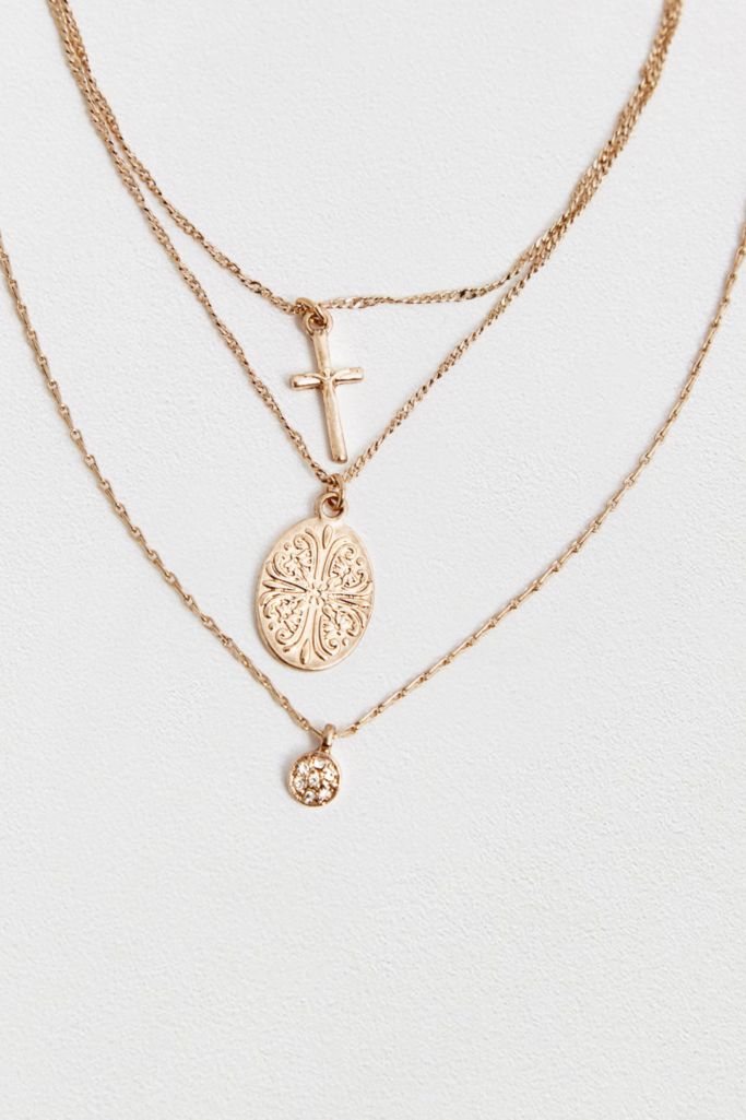 Delicate Cross Sovereign Layering Necklace | Urban Outfitters UK