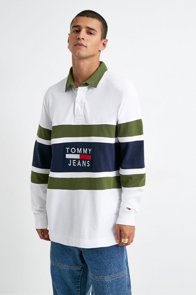 Tommy Jeans Panel Rugby Shirt | Urban Outfitters UK