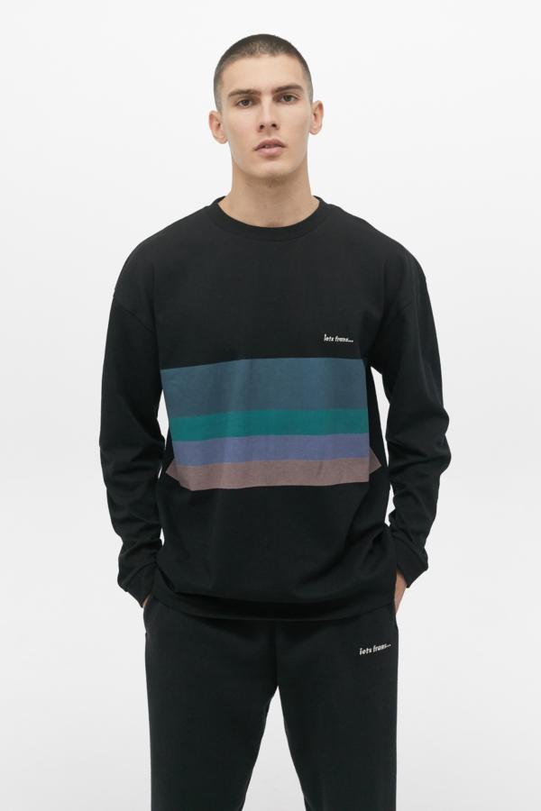 iets frans... Placement Stripe Long Sleeve T-Shirt | Urban Outfitters UK