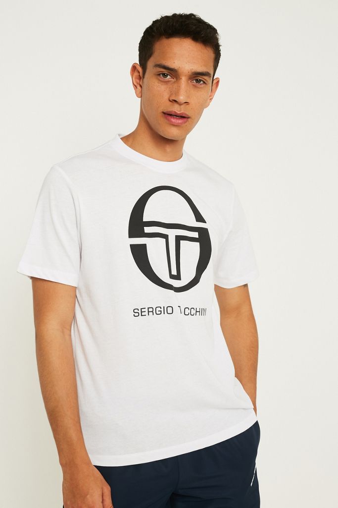 Sergio Tacchini Logo White T-Shirt | Urban Outfitters UK
