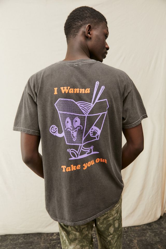 UO Black Take You Out T-shirt | Urban Outfitters UK