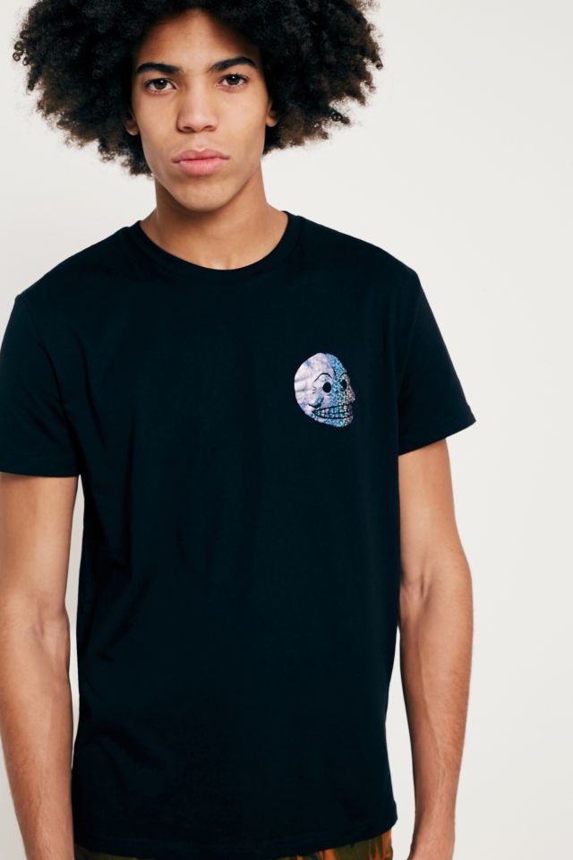 Cheap Monday Iridescent Skull Black Short-Sleeve T-Shirt | Urban ...