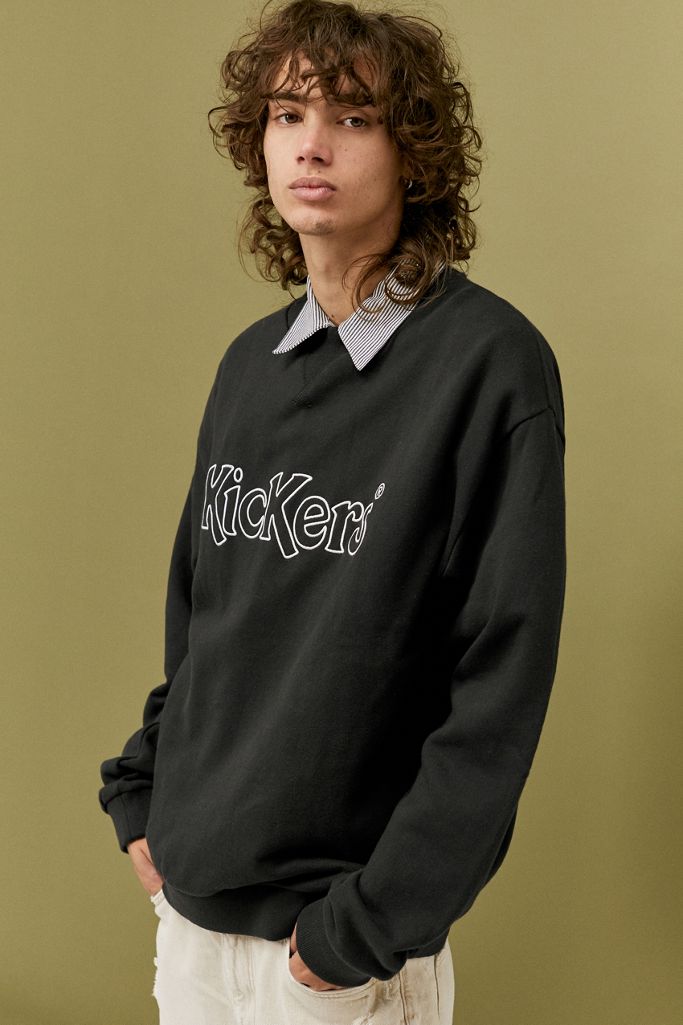 Kickers Classic Black Crew Neck Sweatshirt | Urban Outfitters UK