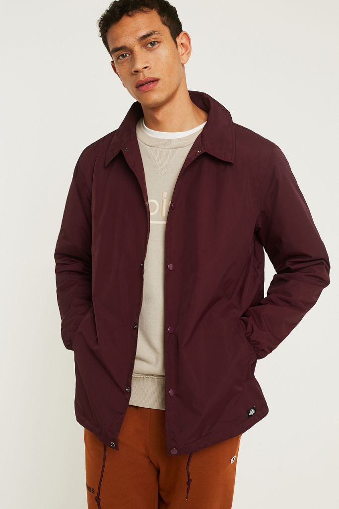 Dickies Torrance Maroon Coach Jacket | Urban Outfitters UK