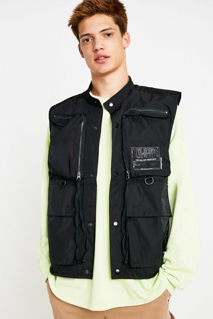 Cheap Monday Service Tape Black Utility Gilet | Urban Outfitters UK