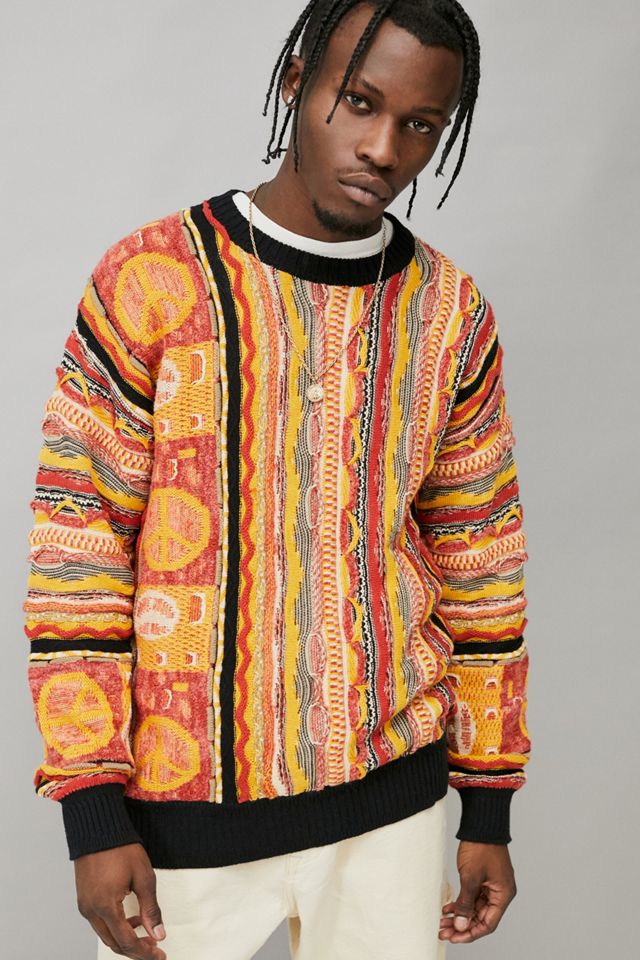 UO Rust Peace Textured Knit Jumper | Urban Outfitters UK