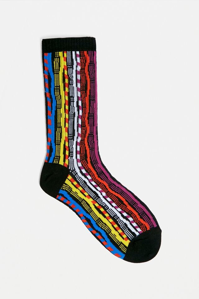 UO Raised Stripe Socks 1-Pack | Urban Outfitters UK