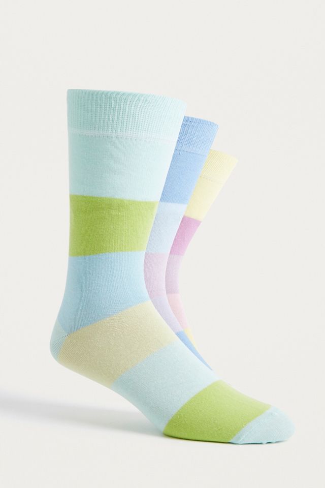 UO Light Block Striped Socks 3-Pack | Urban Outfitters UK