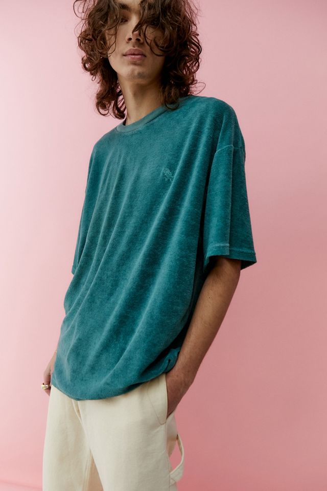 UO Nomad Teal Recycled Toweling T-Shirt | Urban Outfitters UK