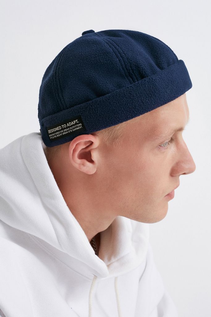 UO Navy Fleece Docker Cap | Urban Outfitters UK