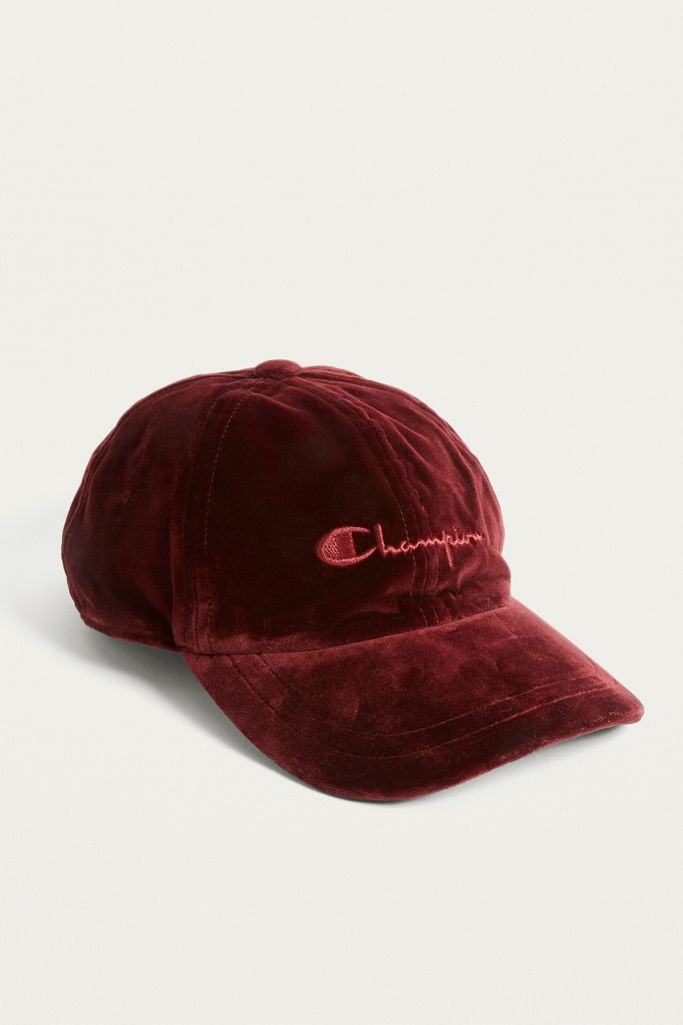 Champion Velvet Burgundy Cap | Urban Outfitters UK