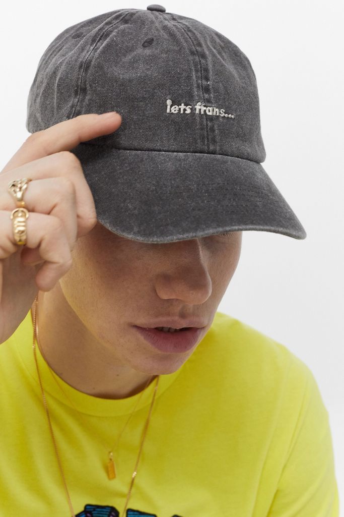 iets frans... Washed Black Logo Cap | Urban Outfitters UK