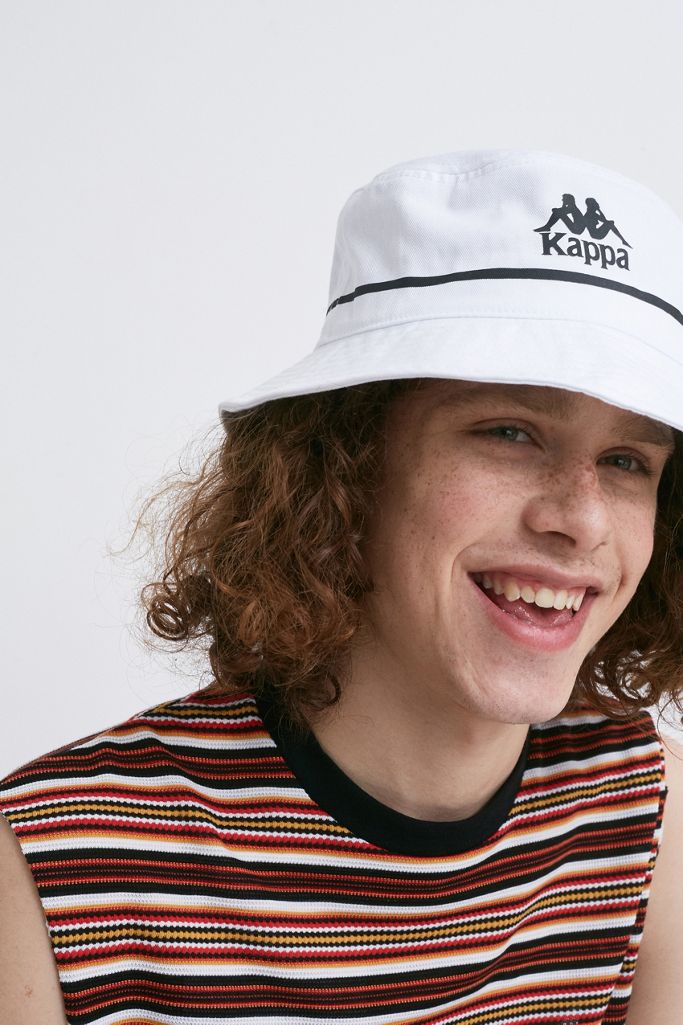 Kappa White Bucket Hat | Urban Outfitters UK
