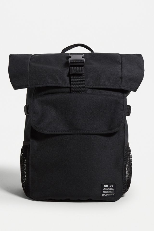 UO Black Rolltop Backpack | Urban Outfitters UK